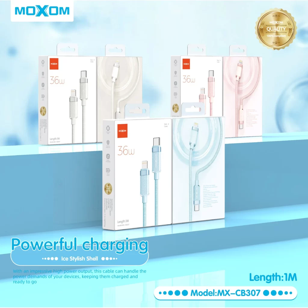 MOXOM MX-CB307 36W DATA CABLE TYPE C TO LIGHTNING - Cellco Plus