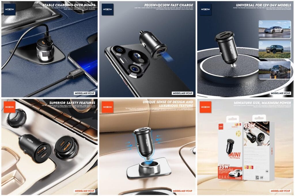 MOXOM MX-VC49 CAR CHARGER - Cellco Plus